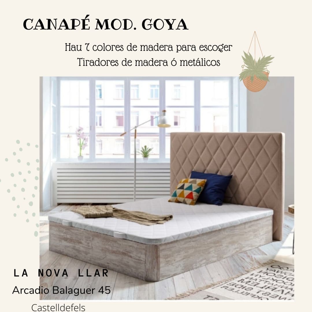 CANAPÉ MADERA GOYA - La Nova Llar | Especialistas en Descanso en ...