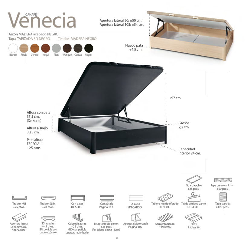 CANAPÉ MADERA VENECIA - La Nova Llar | Especialistas en Descanso en ...